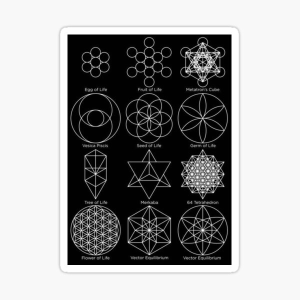 Sacred Geometry Shapes Black Sticker For Sale By TeeBeeArt13 Redbubble sacred-geometry-shapes-black-sticker-for-sale-by-teebeeart13-redbubble