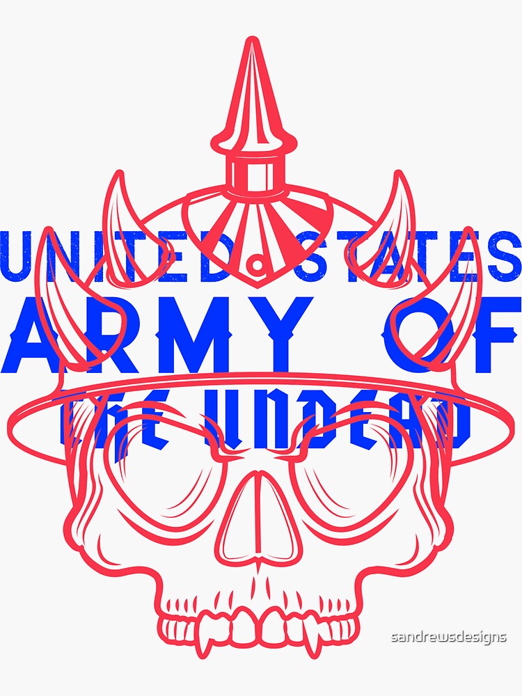 "army of the undead" Sticker for Sale by sandrewsdesigns | Redbubble