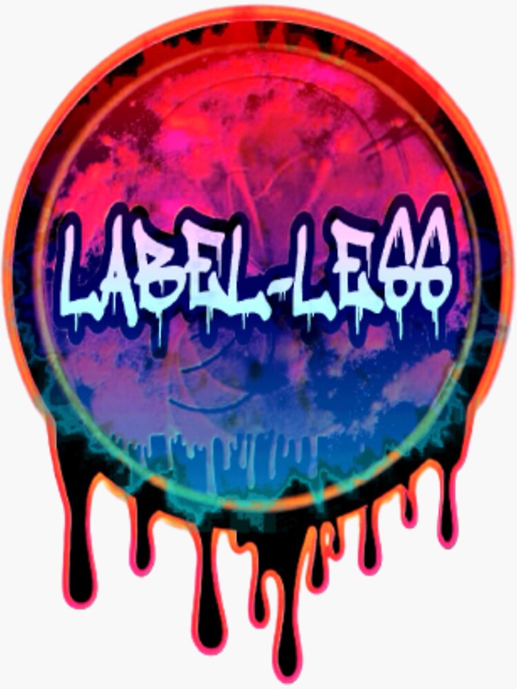 "LABEL-LESS Neon Splash Design" Sticker for Sale by LABEL-LESS | Redbubble