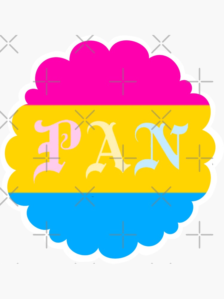 "Pan pride" Sticker for Sale by Chaospixieart | Redbubble
