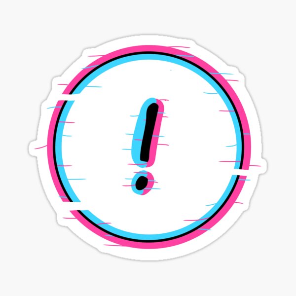 "Glitch Mark Sticker" Sticker for Sale by EmilyHaber | Redbubble