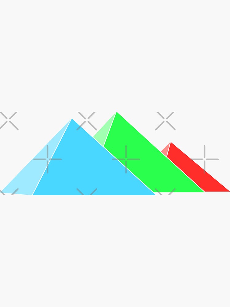 "Great Pyramids - RGB" Sticker for Sale by Djidiouf | Redbubble