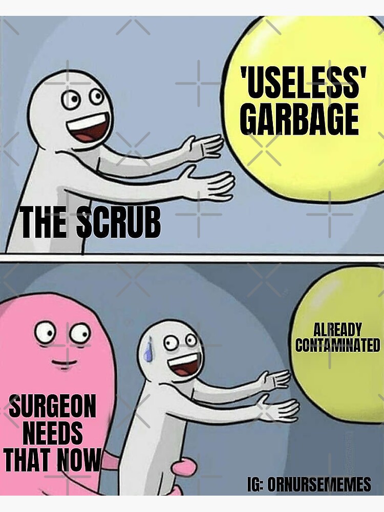 "Oops Already Contaminated - Operating Room Meme" Sticker for Sale by ...