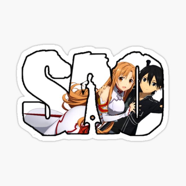 "Asuna + Kirito SAO" Sticker by Dasswe | Redbubble