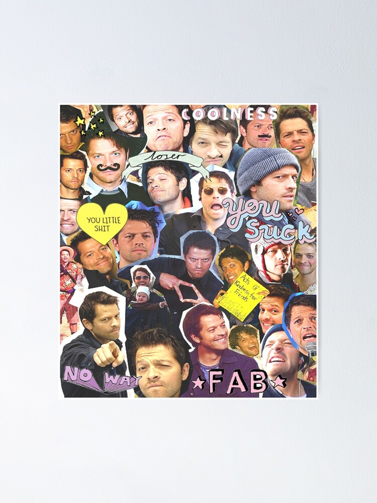 "Misha Collins Collage" Poster for Sale by sunicorn | Redbubble