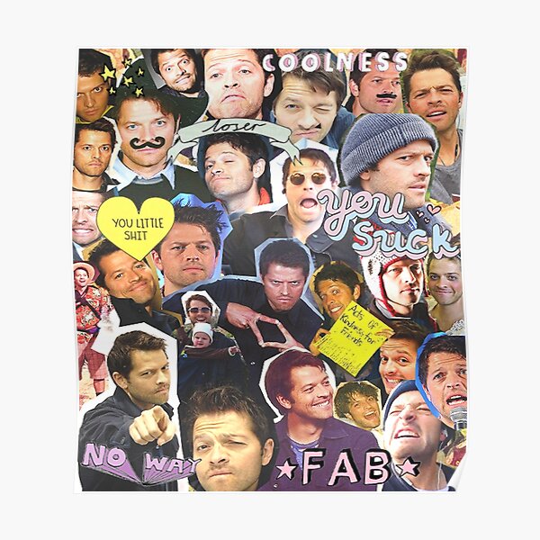 "Misha Collins Collage" Poster for Sale by sunicorn | Redbubble