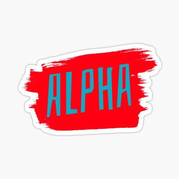 "Alpha" Sticker for Sale by TeckDesigns | Redbubble