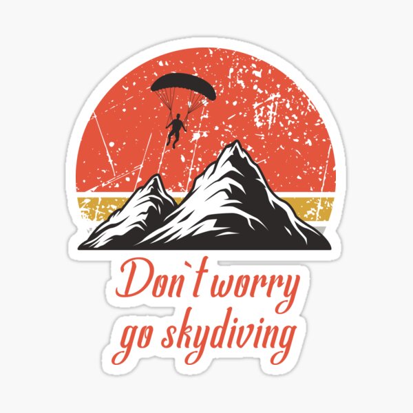 "Skydiving" Sticker by TopBaseline | Redbubble