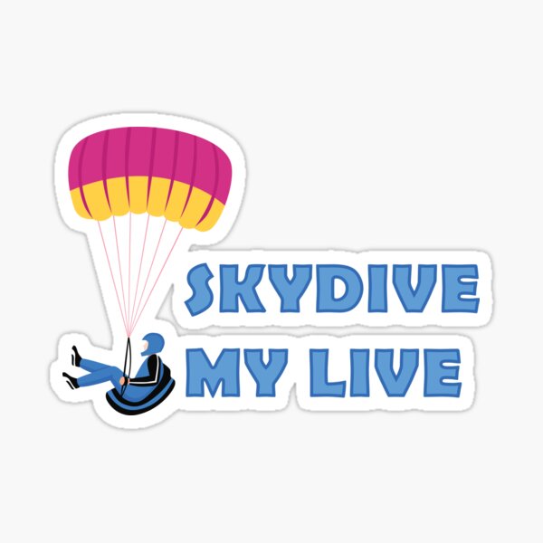 "Skydiving" Sticker for Sale by TopBaseline | Redbubble