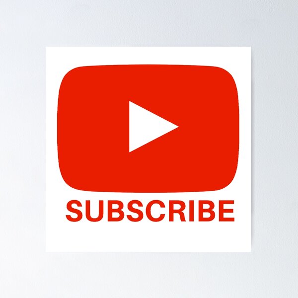 "Youtube Subscribe" Poster for Sale by Shubhamlavhekar | Redbubble
