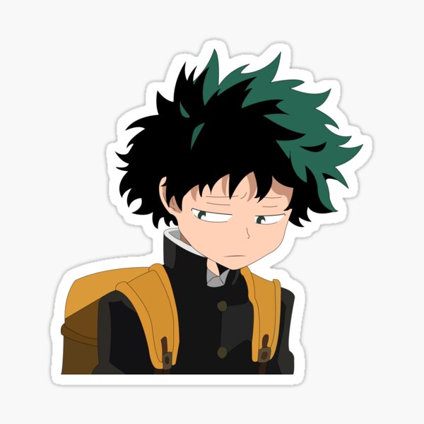 "Deku Disappointed " Sticker for Sale by SaladSeizure | Redbubble