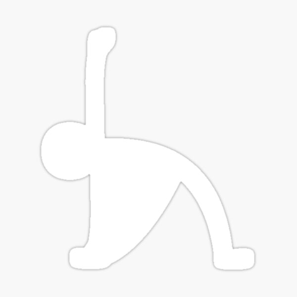 "Yoga stickman in Trikonasana pose" Sticker for Sale by ansgarhugo ...