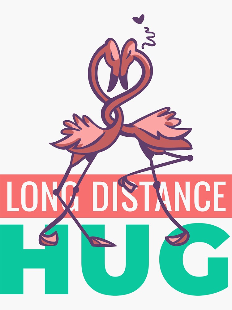 "Long distance hug shirt" Sticker for Sale by sarisa0330 | Redbubble