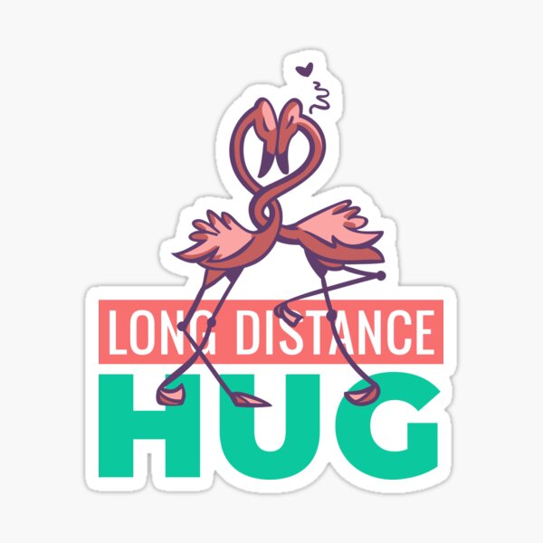 "Long distance hug shirt" Sticker for Sale by sarisa0330 | Redbubble