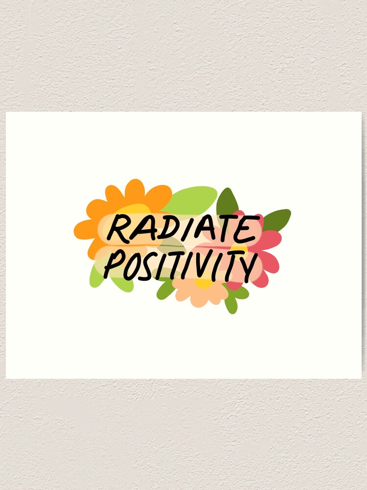 "Radiate Positivity Aesthetic Illustration" Art Print by Moodyandmellow ...