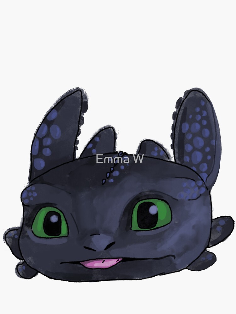 "Toothless" Sticker by emmaspcworld | Redbubble