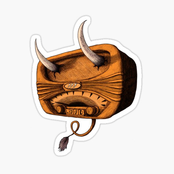 "Stoner radio plays loud" Sticker for Sale by Franky-Monty | Redbubble