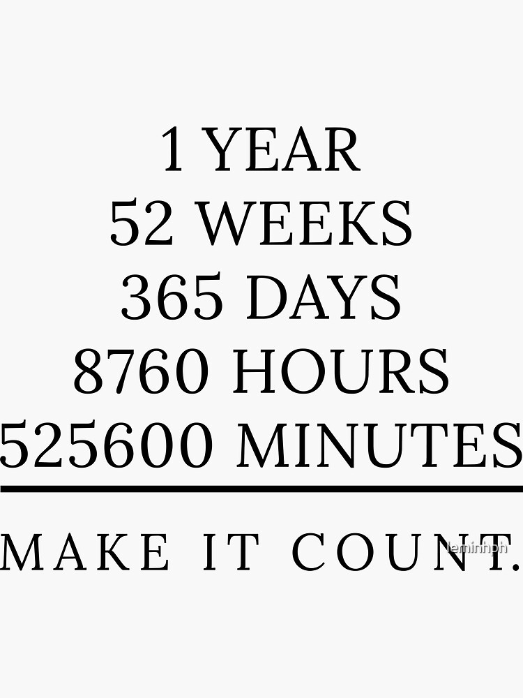 "One Year Motivation Illustration" Sticker for Sale by leminhph | Redbubble