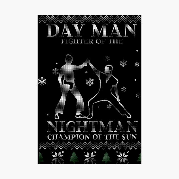 "Dayman Fighter des Nightman Champion Weihnachten" Fotodruck von ...