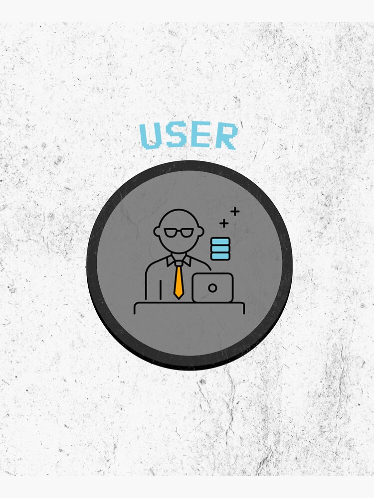 "User" Sticker by RuaraDraws | Redbubble