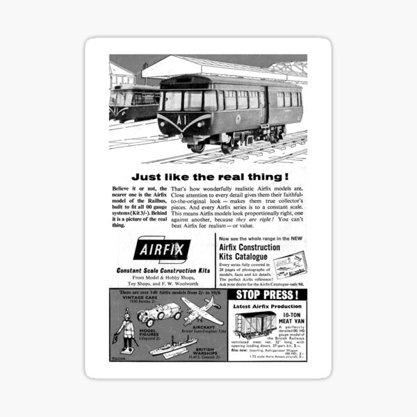 "Just Like The Real Thing! - Airfix 1" Sticker for Sale by NoLoDesign ...