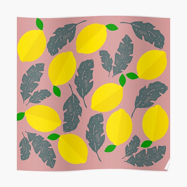 "Lemons and leaves" Poster by Markflow | Redbubble