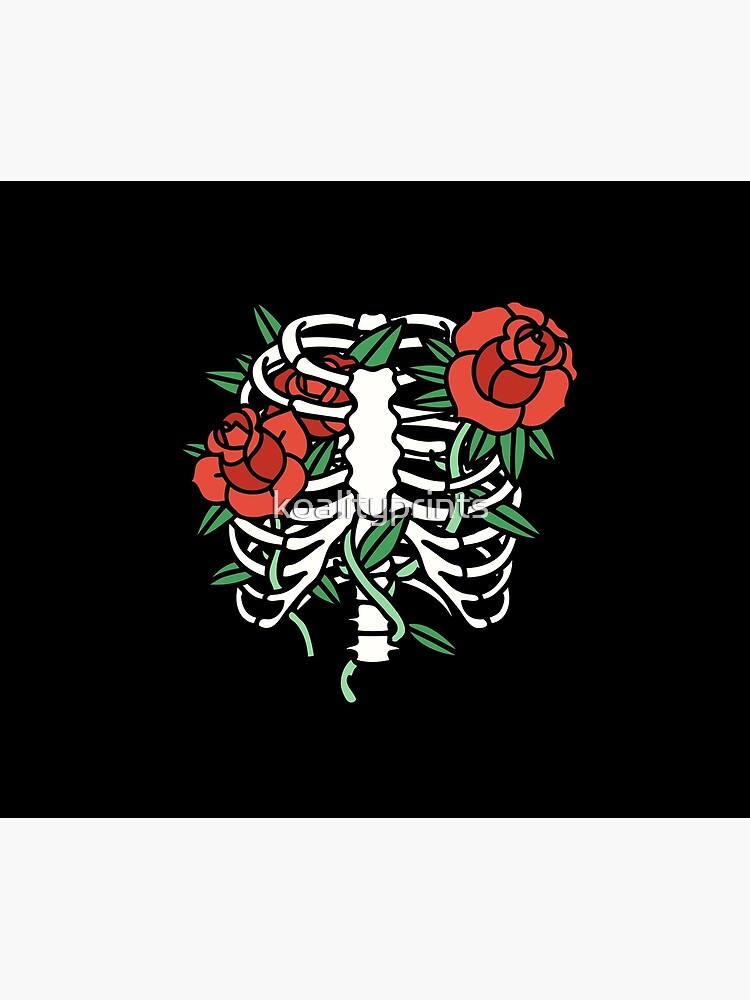 "Rib Cage Entwined with Red Rose Flowers" Throw Blanket for Sale by ...