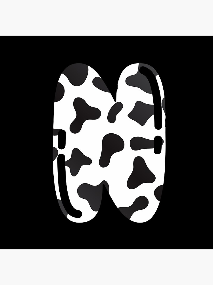 "Letter N Cow print" Poster for Sale by pixel-palace | Redbubble