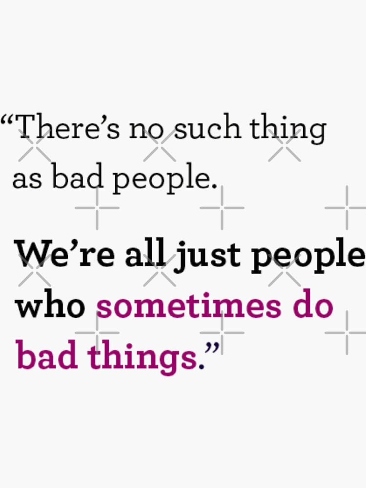 "Bad People - Colleen Hoover " Sticker for Sale by rose112 | Redbubble