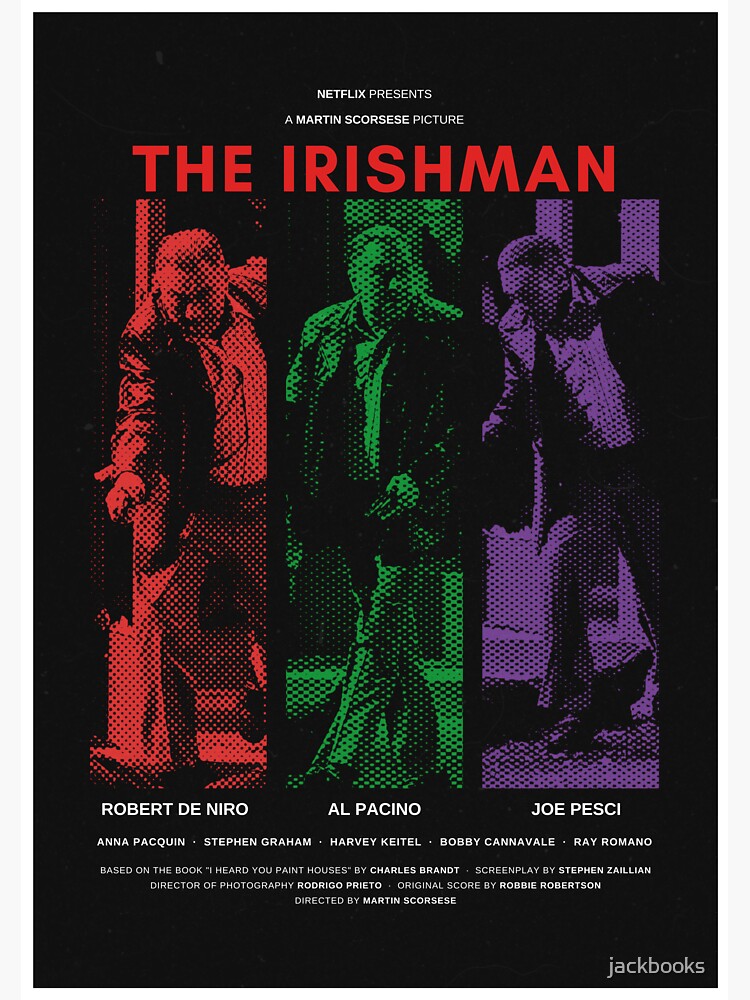 "The Irishman (2019) - Movie poster design" Sticker for Sale by ...