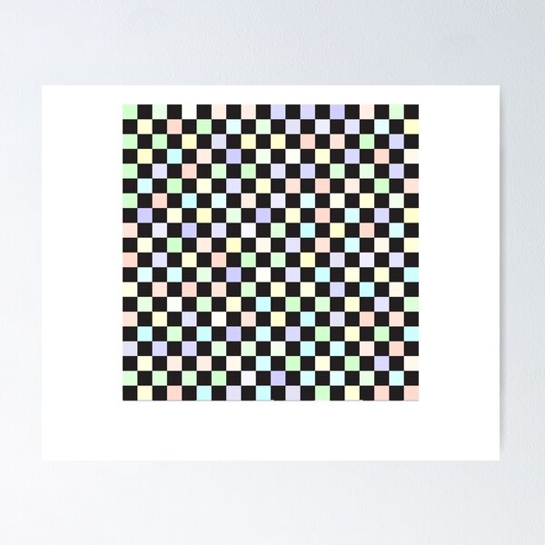 "Rainbow checkerboard" Poster for Sale by Als10806 | Redbubble