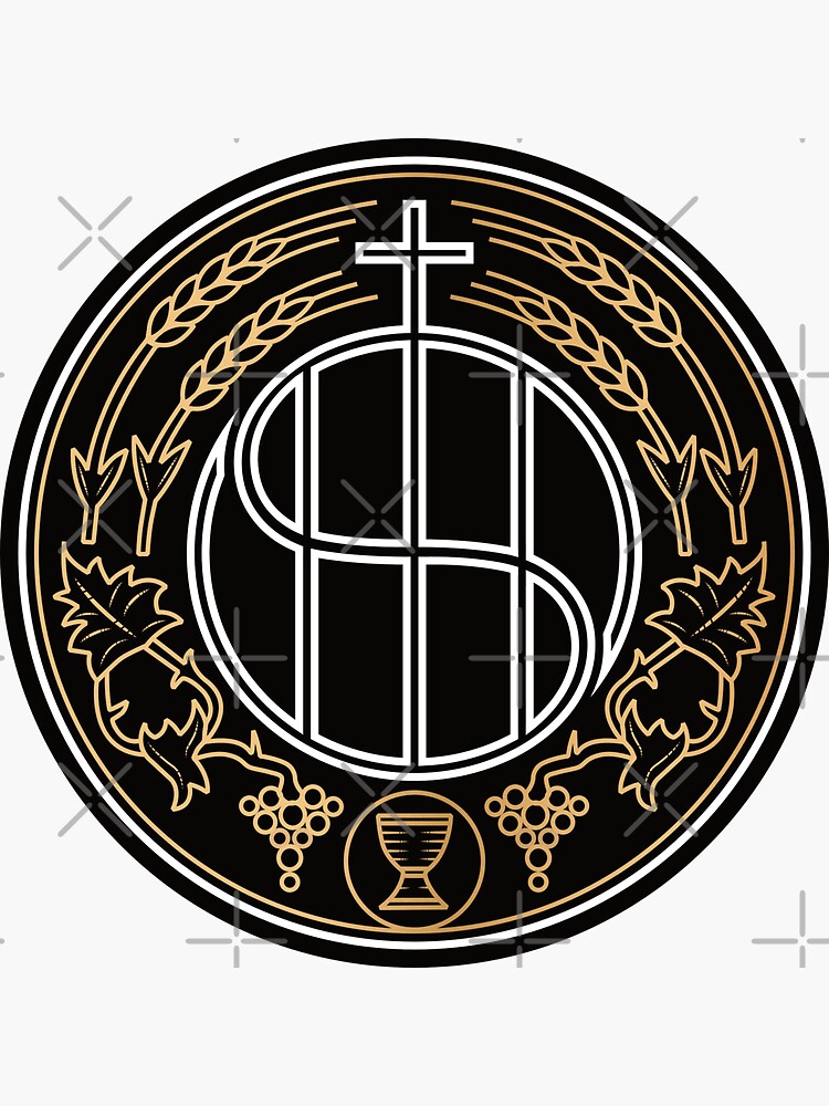 "IHS Christogram" Sticker for Sale by Beltschazar | Redbubble