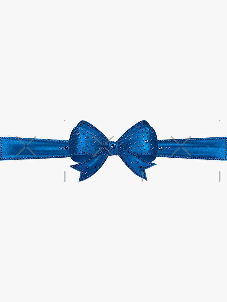 "Bow blue cute baby birthday bow wedding birth" Sticker for Sale by ...