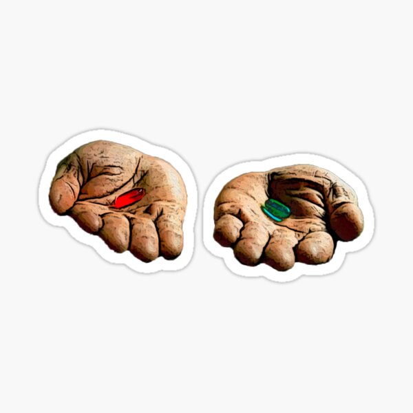 "Red or Blue Pill?" Sticker for Sale by Clayton-ware | Redbubble