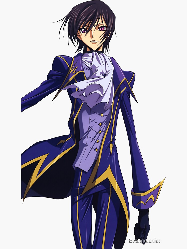 "Lelouch Lamperouge" Sticker for Sale by Evangelanist | Redbubble