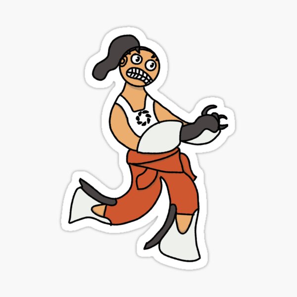 "Portal 2 Chell portrait rubber hose style" Sticker by troodon2000 ...