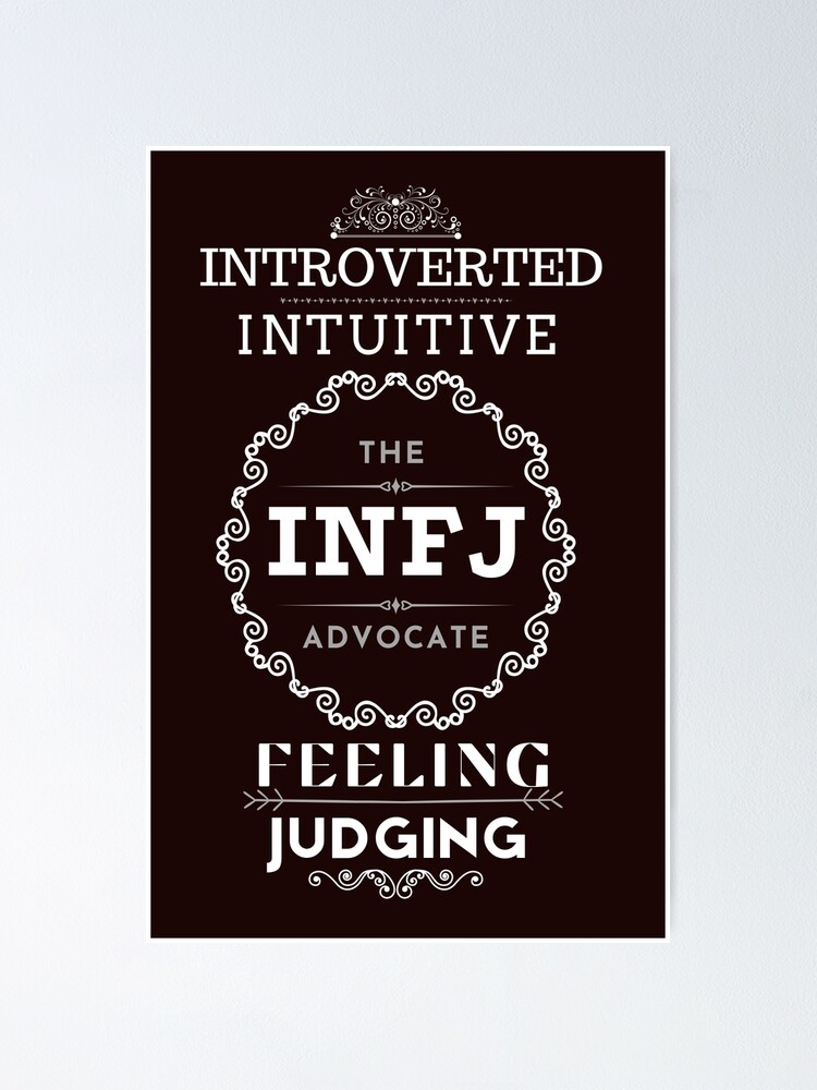 "MBTI- The INFJ Advocate" Poster by LionCubDesigns | Redbubble