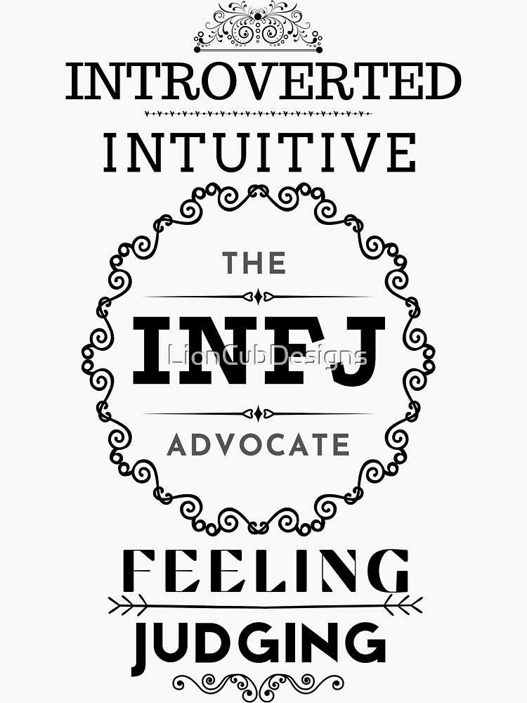 "MBTI- The INFJ Advocate" Sticker by LionCubDesigns | Redbubble
