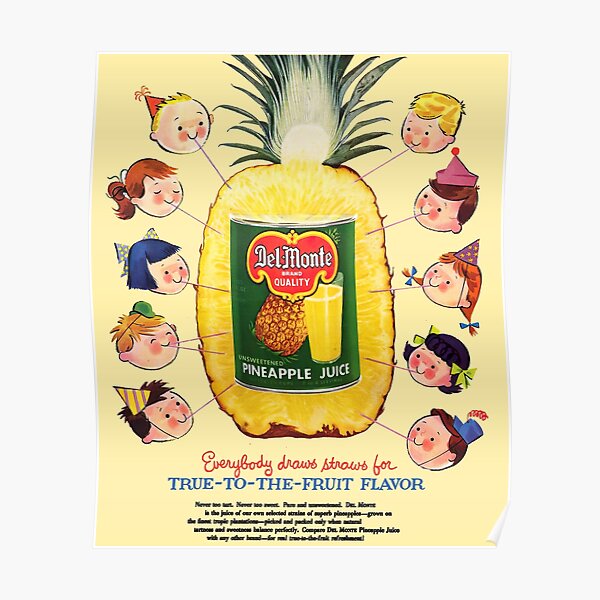 "PINEAPPLE JUICE ADVERT" Poster for Sale by ThrowbackAds | Redbubble