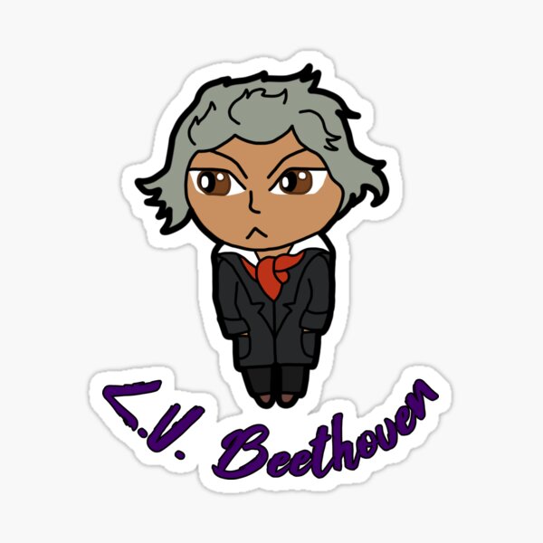 "Chibi Classical Composers: Beethoven" Sticker for Sale by ...