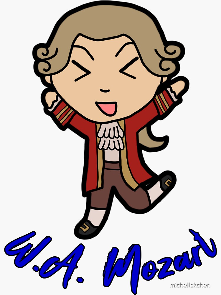 "Chibi Classical Composers: Mozart" Sticker for Sale by michellekchen ...