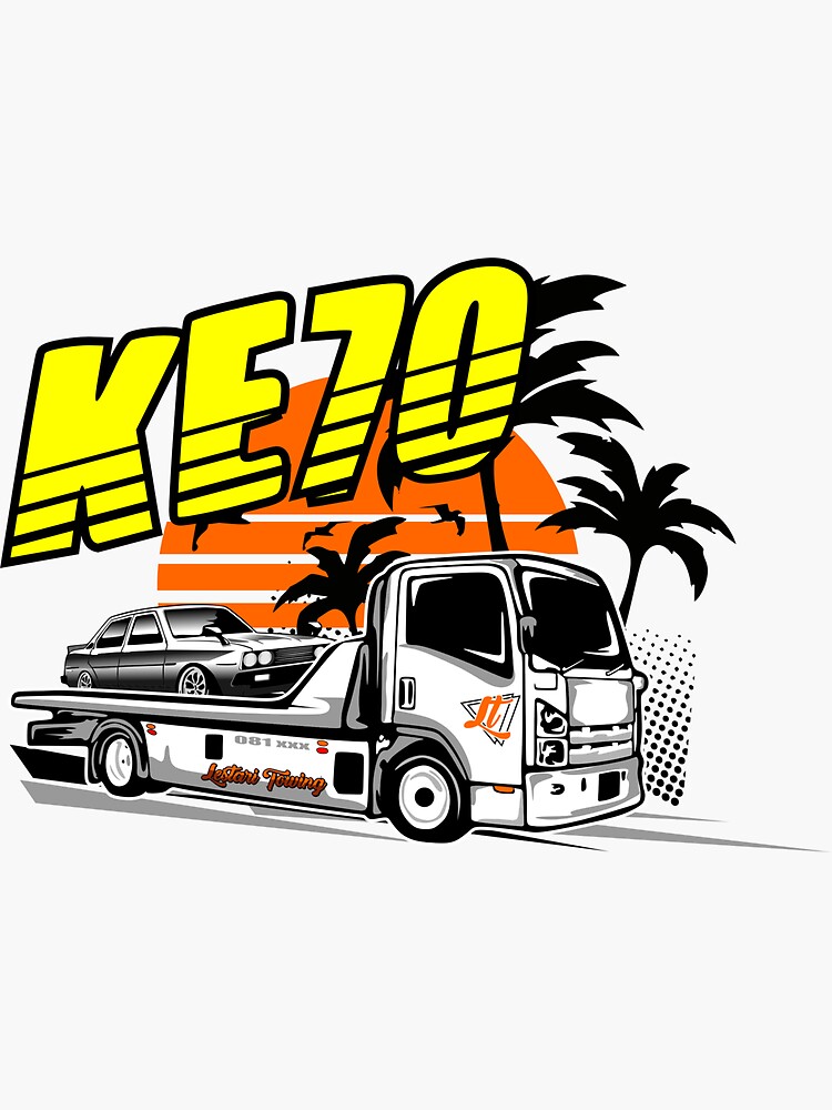 "Toyota KE70" Sticker by iwanyells | Redbubble
