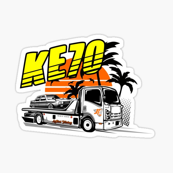 "Toyota KE70" Sticker by iwanyells | Redbubble