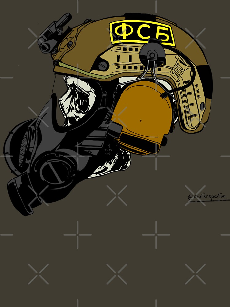 "gas mask FSB colored" T-shirt for Sale by Yellowscar | Redbubble | fsb ...