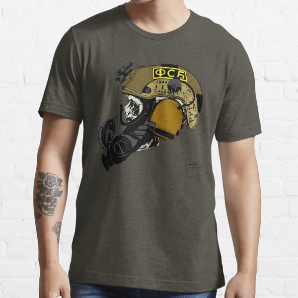 "gas mask FSB colored" T-shirt for Sale by Yellowscar | Redbubble | fsb ...