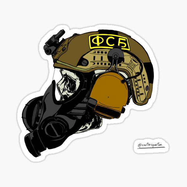 "gas mask FSB colored" Sticker for Sale by Yellowscar | Redbubble