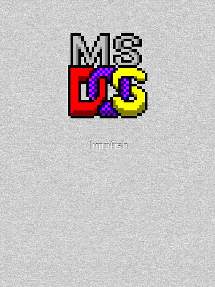 "MS DOS icon" T-shirt for Sale by limpfish | Redbubble | msdos t-shirts ...