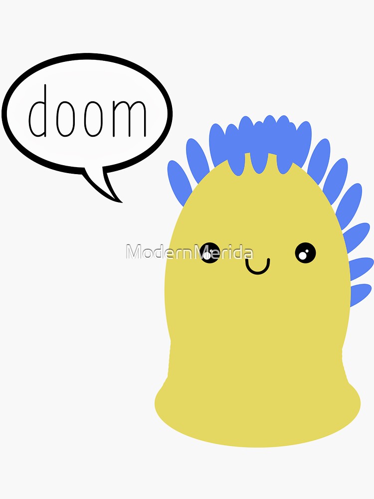 "Doomslug" Sticker for Sale by ModernMerida | Redbubble