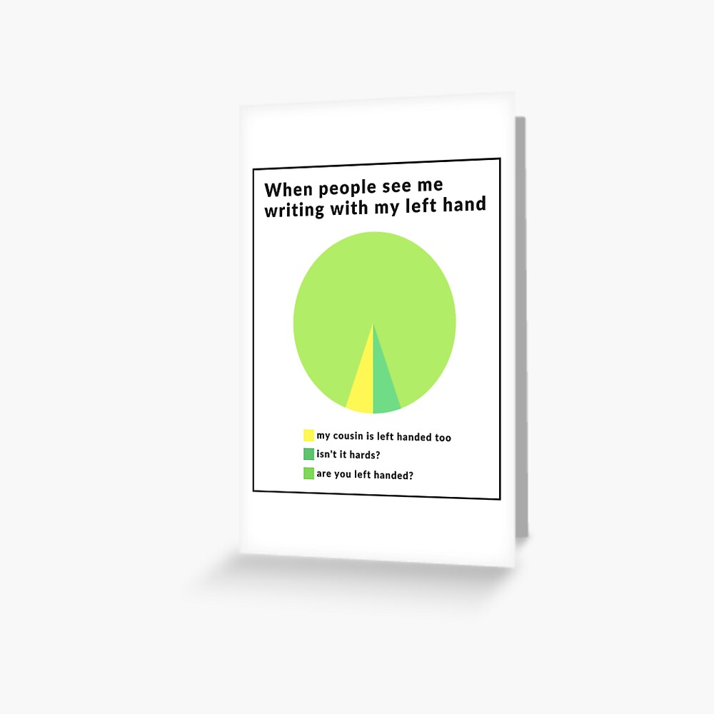 "Left Handed - Meme" Greeting Card by greymanners | Redbubble