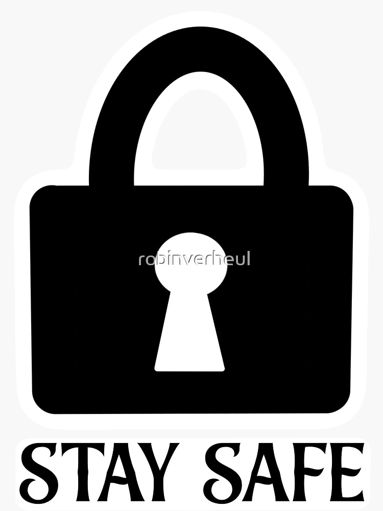 "Stay Safe Lock | cybersecurity" Sticker by robinverheul | Redbubble